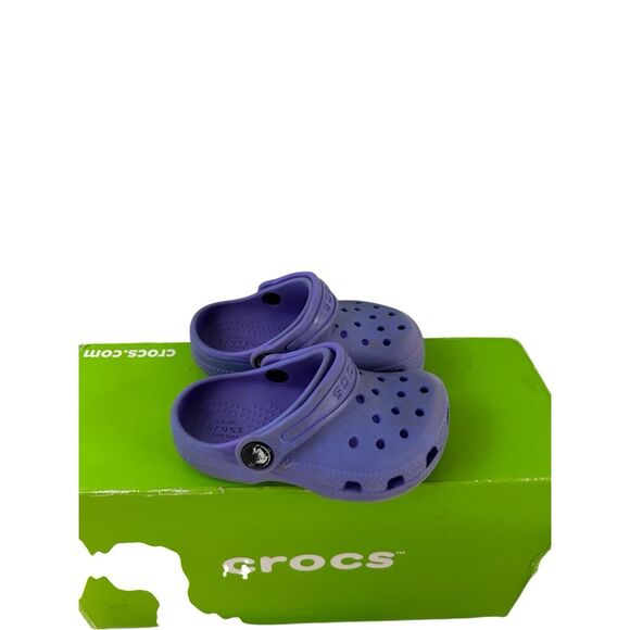 CROCS | Shoes | Crocs Purple Clogs Girls C7 Shoe Minor Scuffs | Poshmark